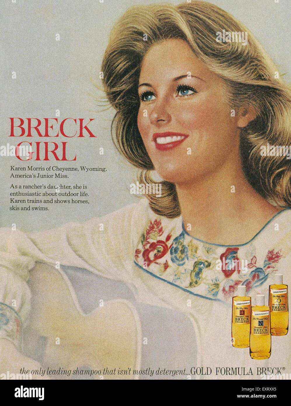 1970s USA Gold Formula by Breck Magazine Advert Stock Photo - Alamy
