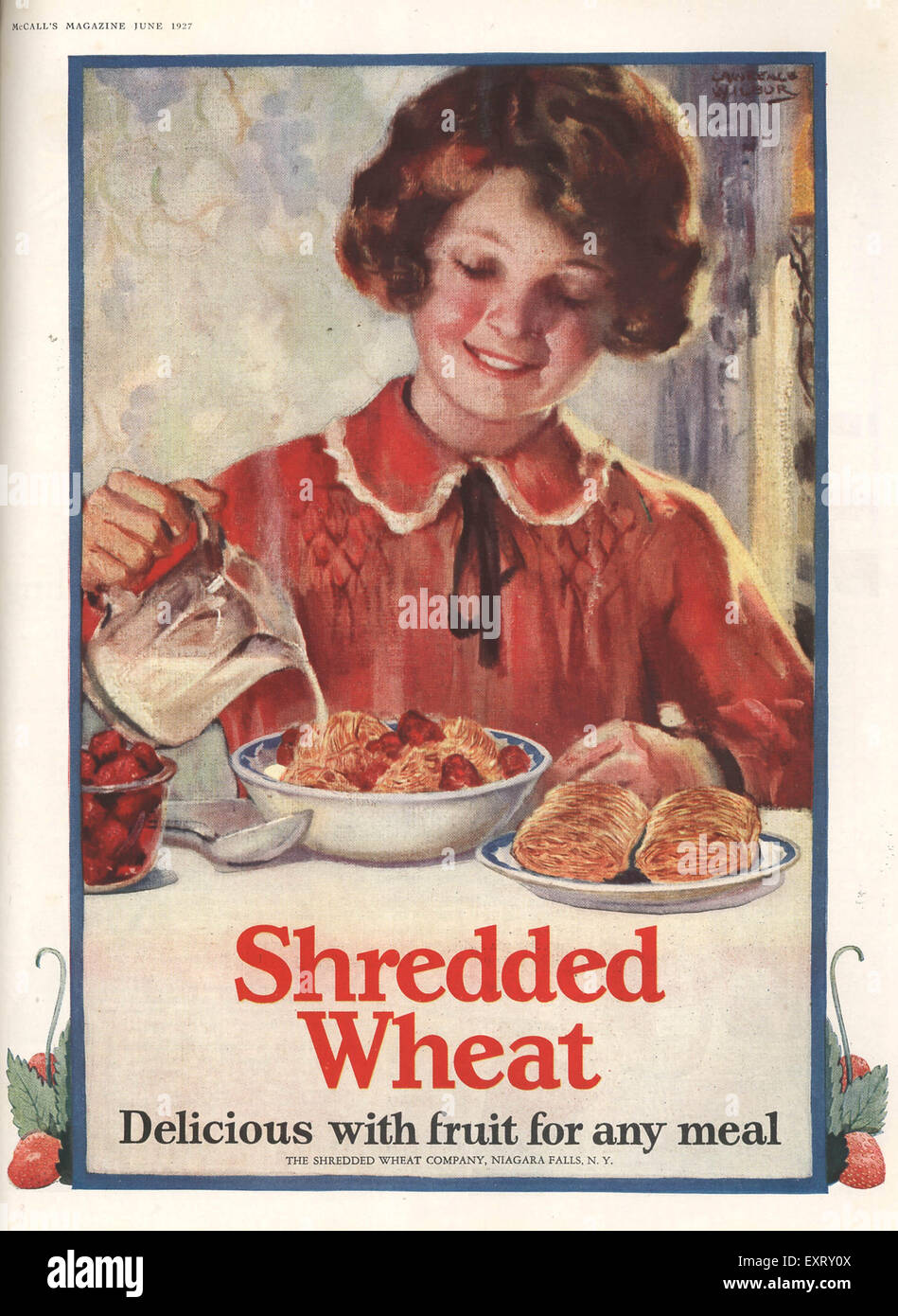 1920s USA Shredded Wheat Magazine Advert Stock Photo - Alamy