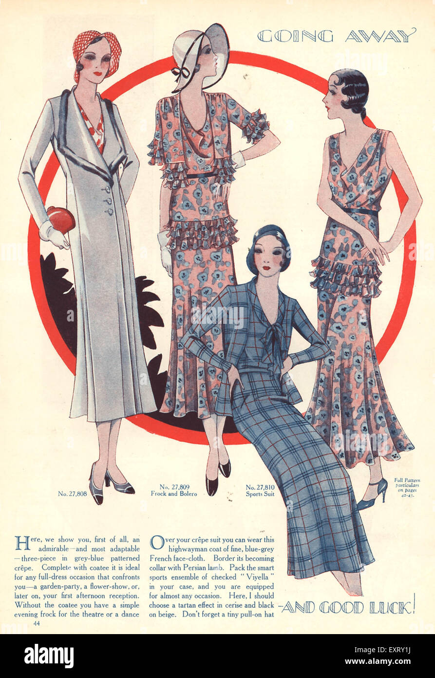 1930s usa fashion magazine plate hi-res stock photography and images ...