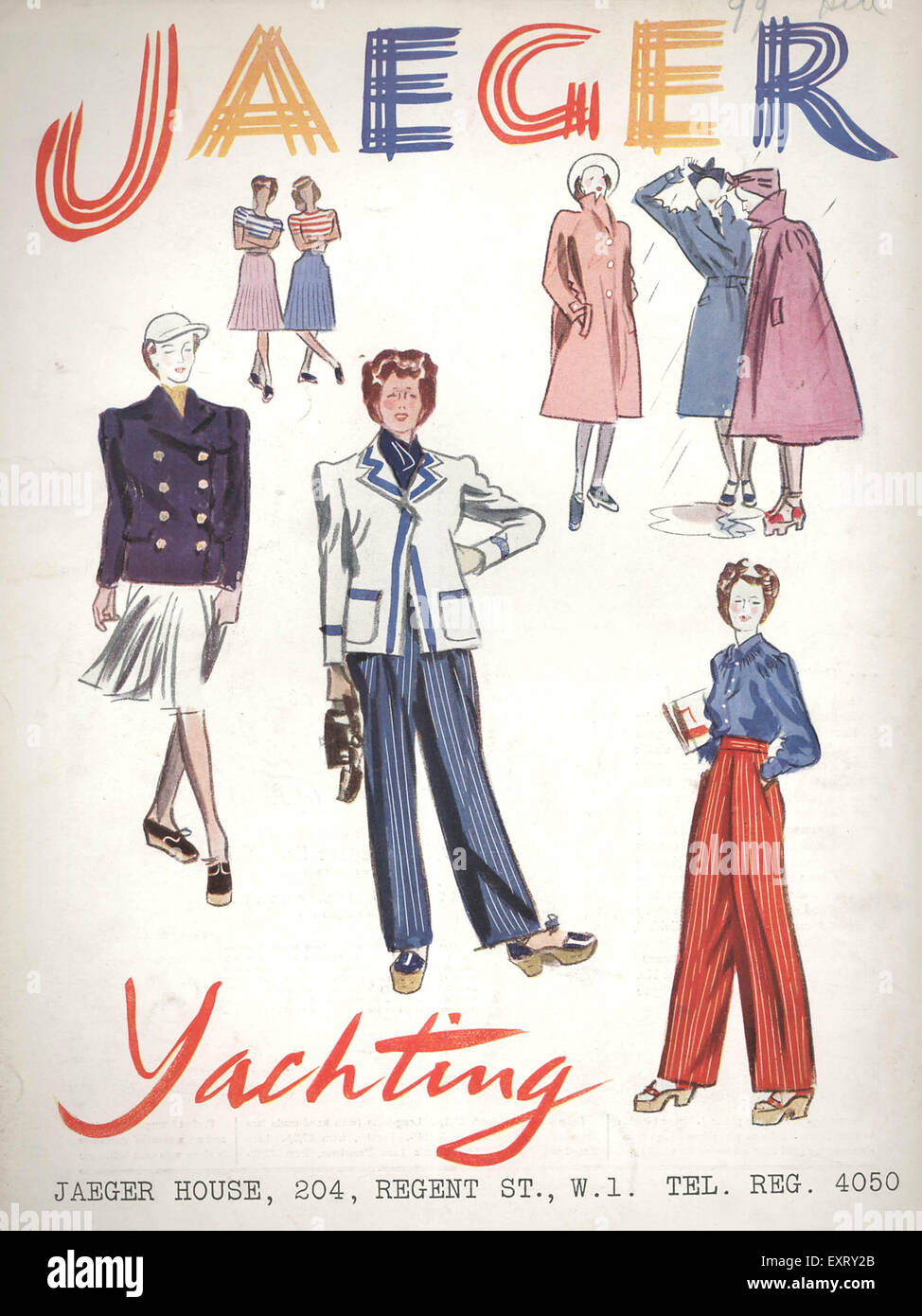 1930s UK Jaeger Magazine Advert Stock Photo - Alamy