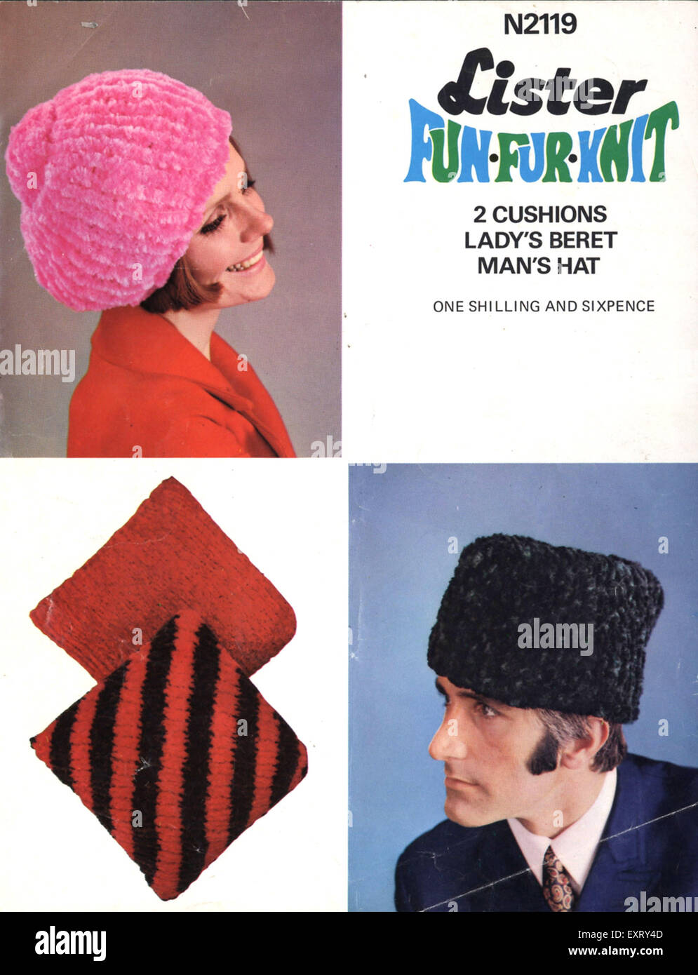 1960s UK Lister Knitting Patterns Stock Photo - Alamy