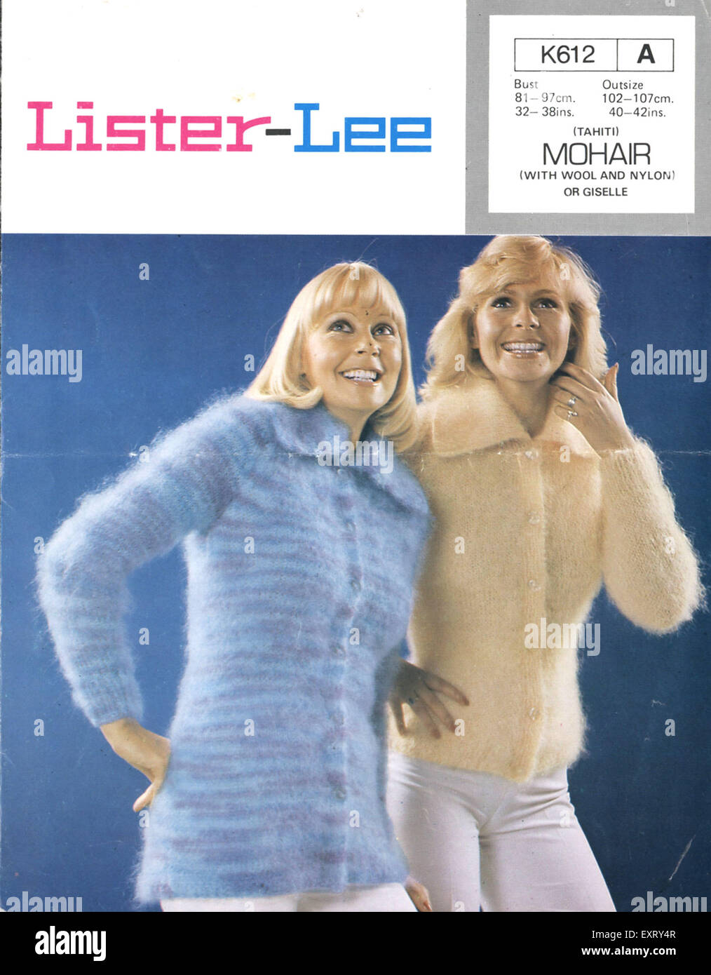 1980s UK Lister-Lee Lister Lee Knitting Patterns Stock Photo - Alamy
