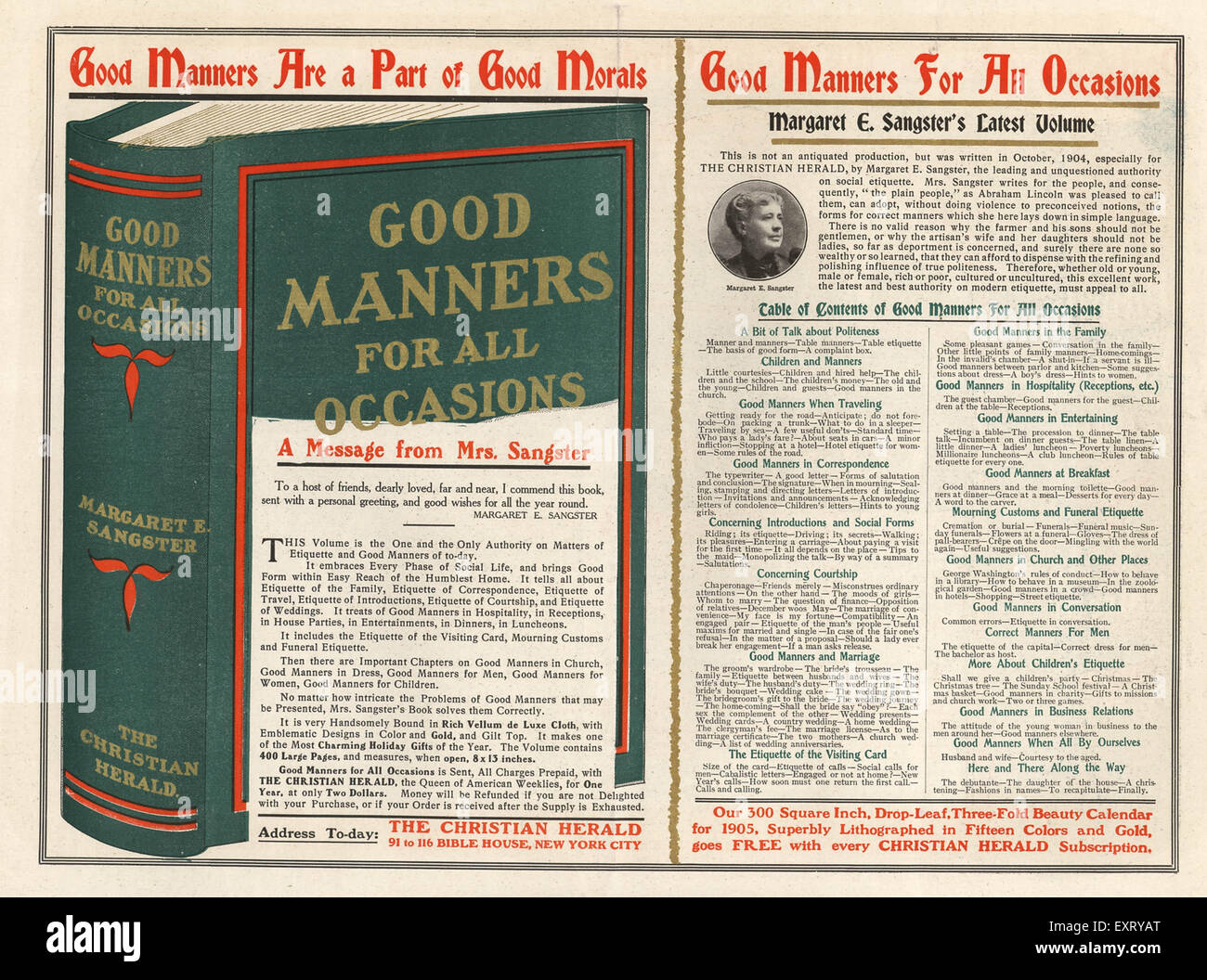 1910s USA The Christian Herald Magazine Advert Stock Photo - Alamy