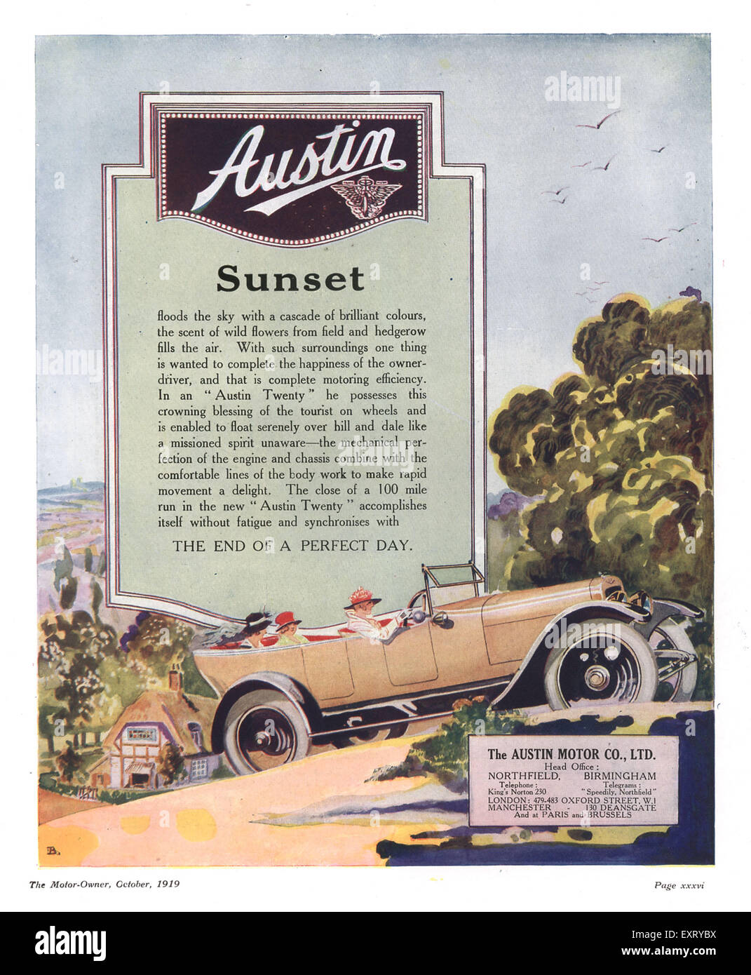 1910s UK Austin Magazine Advert Stock Photo - Alamy