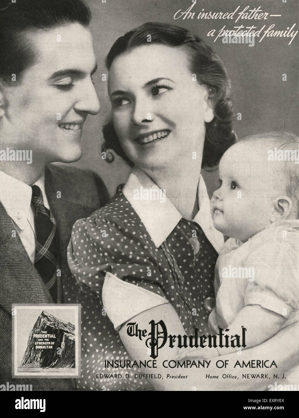 1930s USA The Prudential Magazine Advert Stock Photo - Alamy