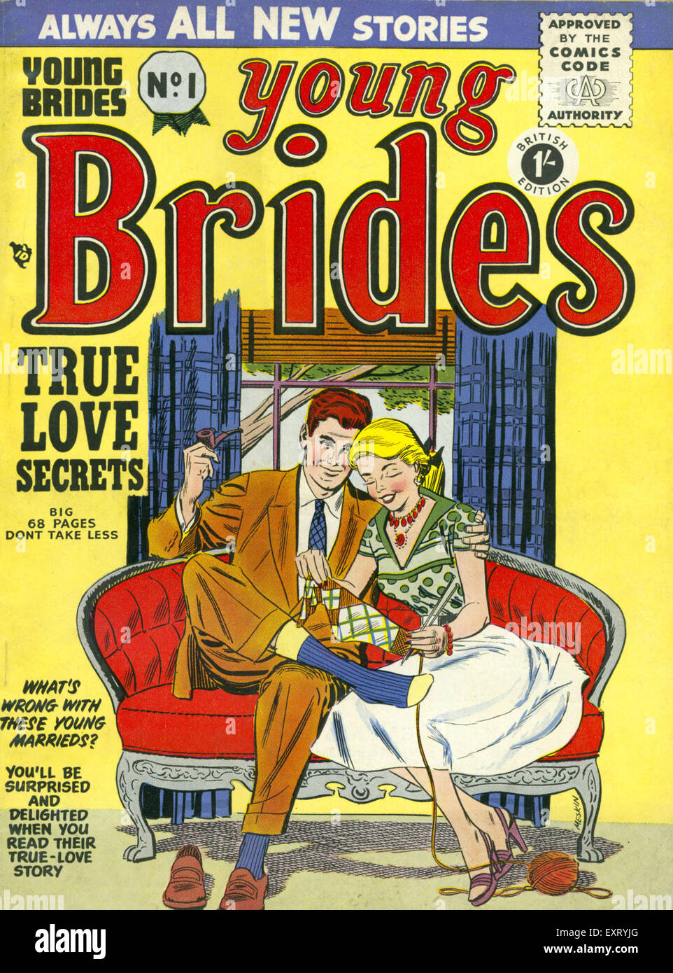 1950s UK Young Brides Magazine Cover Stock Photo - Alamy