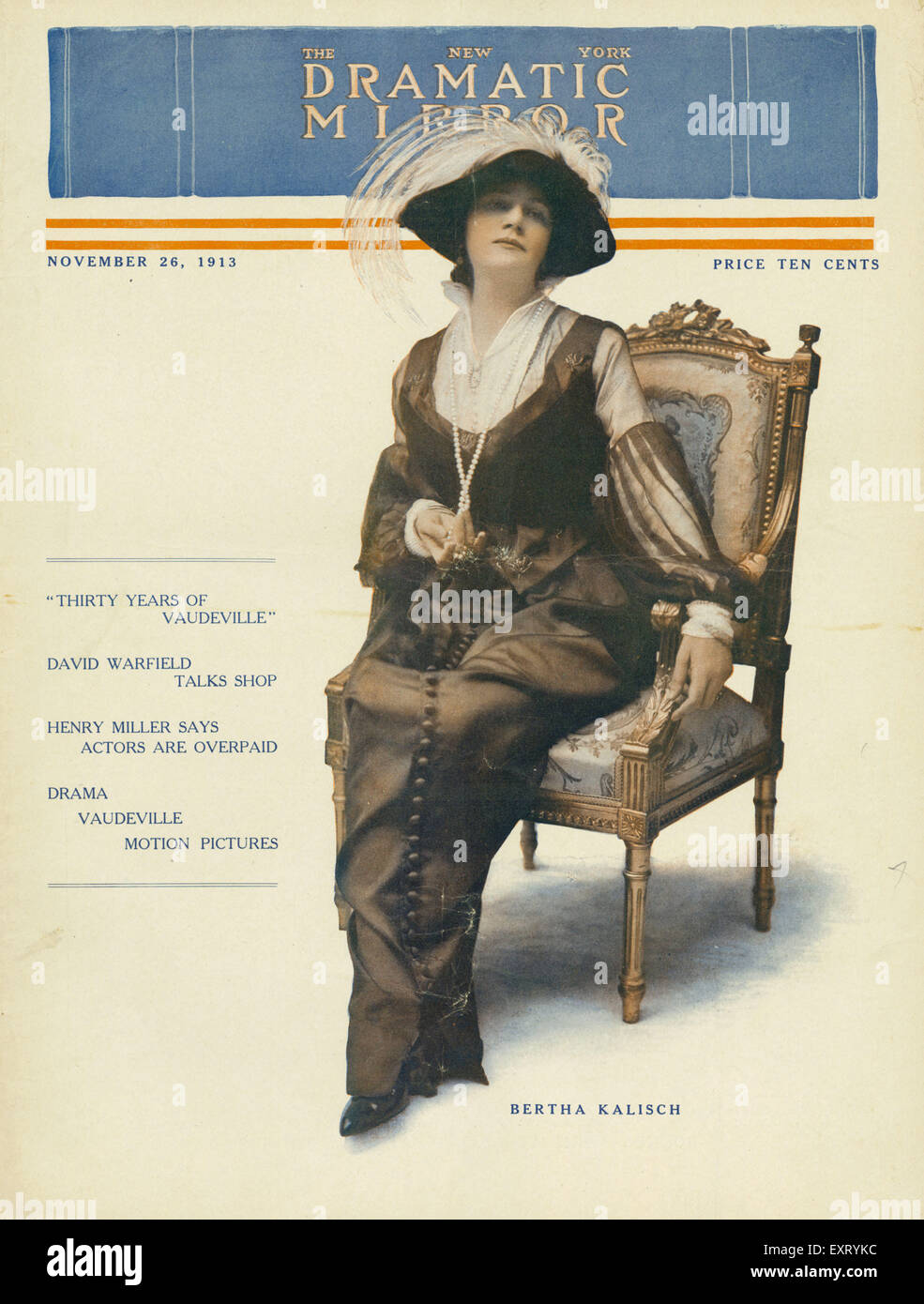 1910s USA The New York Dramatic Mirror Magazine Cover Stock Photo - Alamy