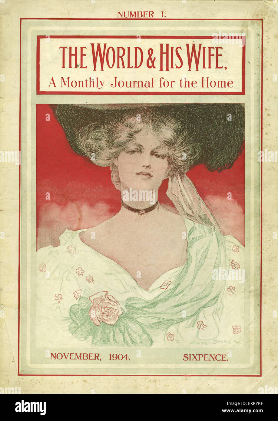 1900s UK The World and His Wife Magazine Cover Stock Photo - Alamy