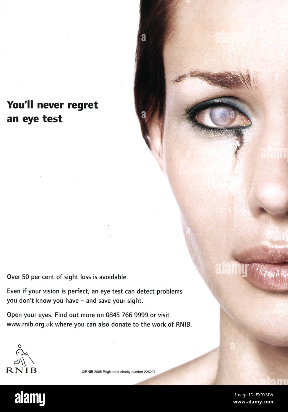 2000s UK RNIB Magazine Advert Stock Photo - Alamy