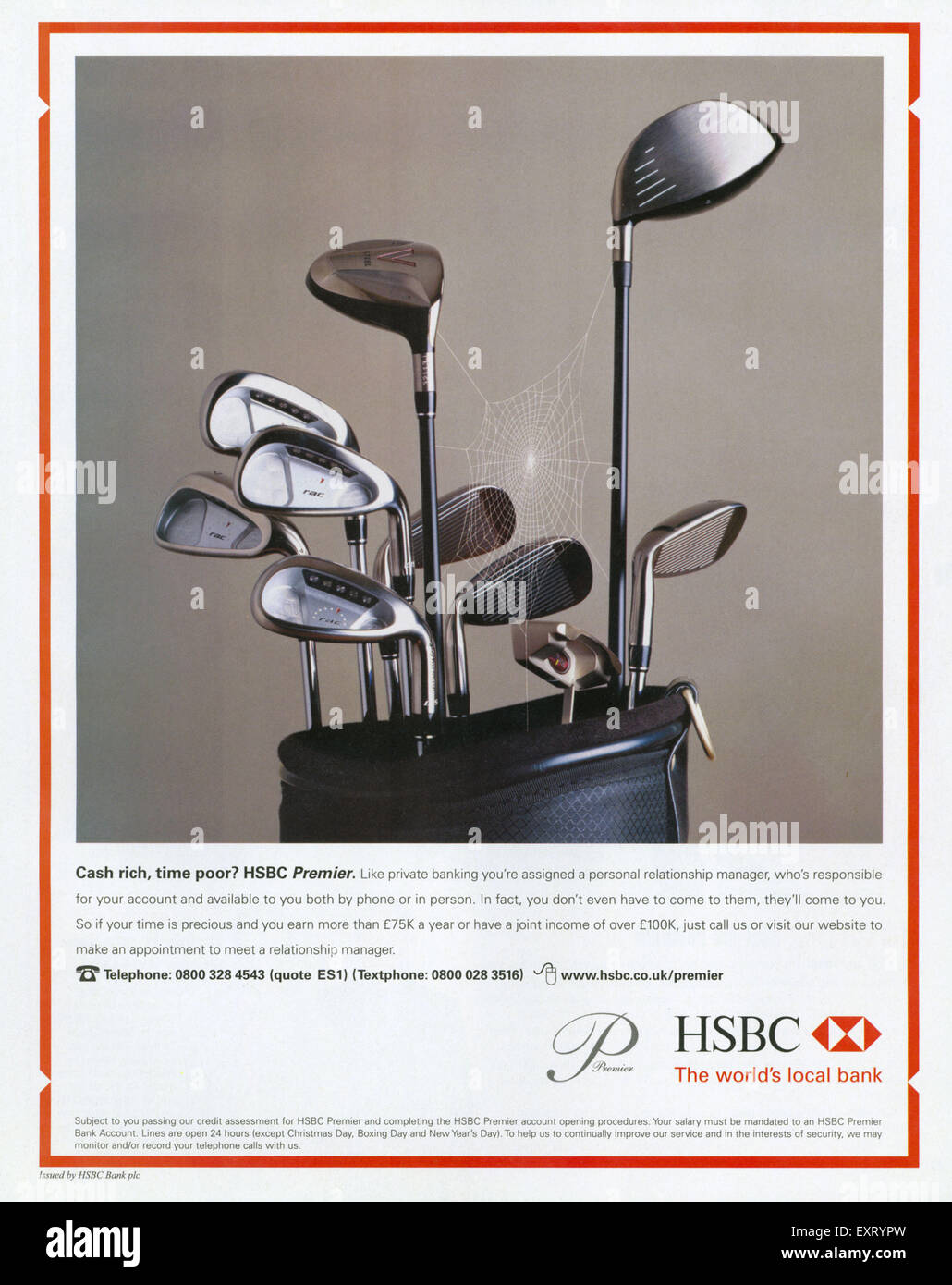 2000s UK HSBC Magazine Advert Stock Photo - Alamy