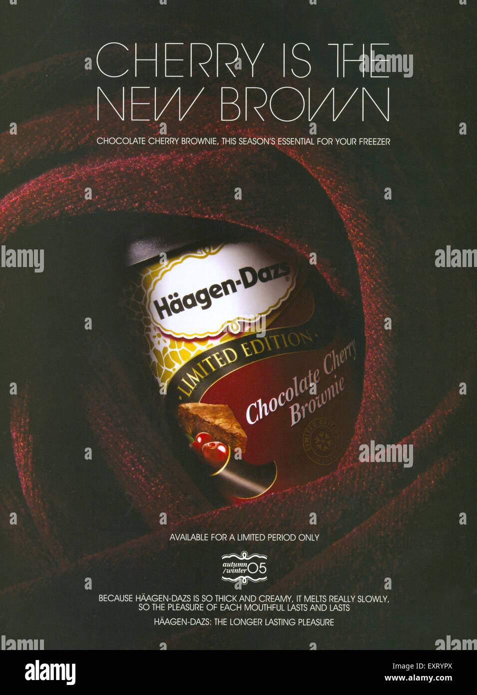 2000s UK Haagen-Dazs Magazine Advert Stock Photo - Alamy