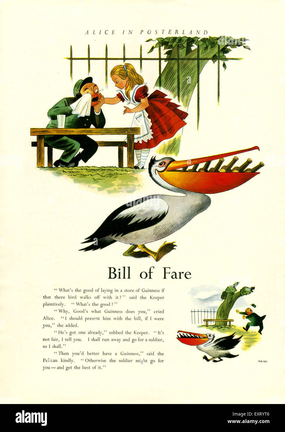 Guinness advert 1940s hi-res stock photography and images - Alamy