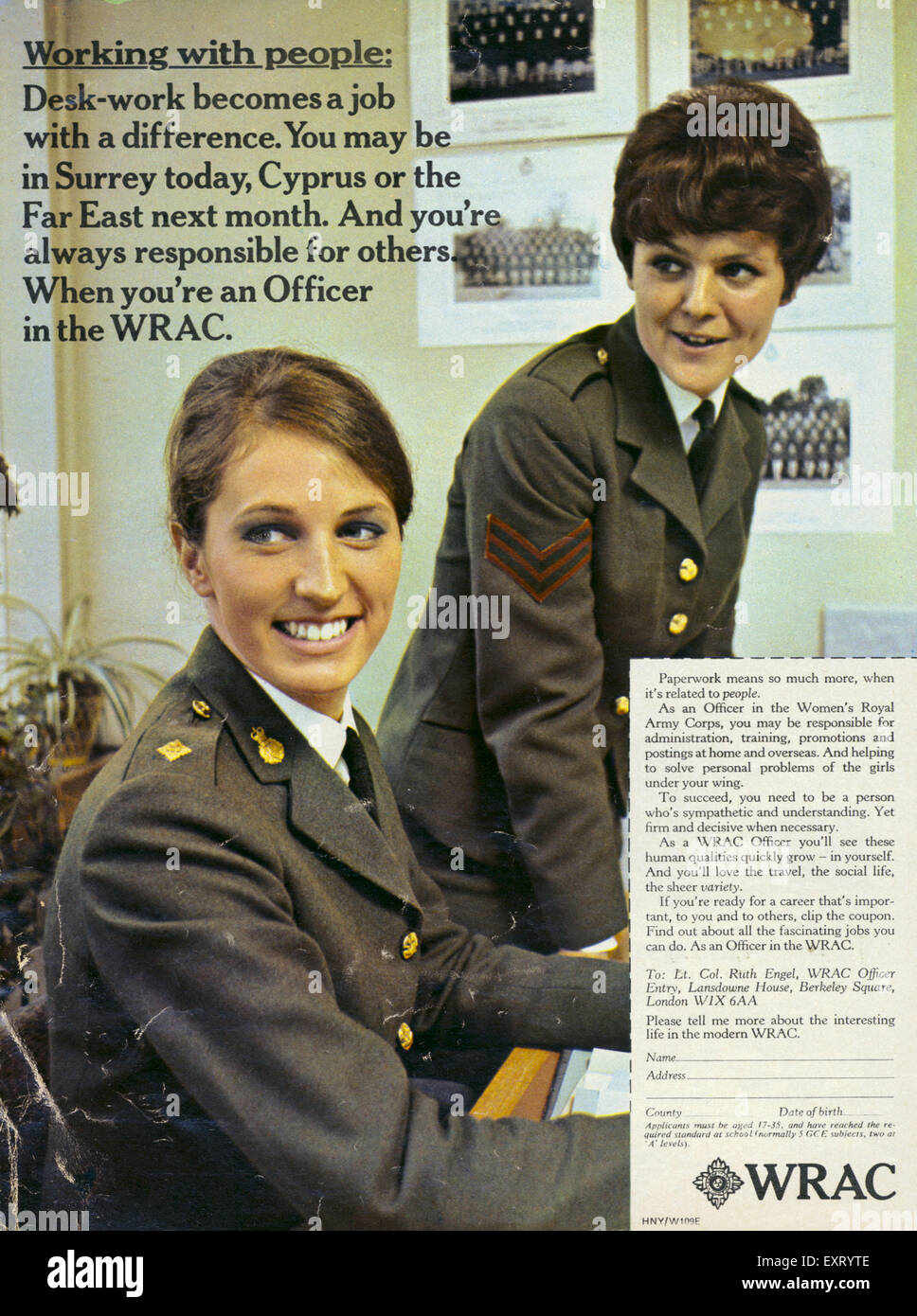 1970s UK WRAC Magazine Advert Stock Photo - Alamy