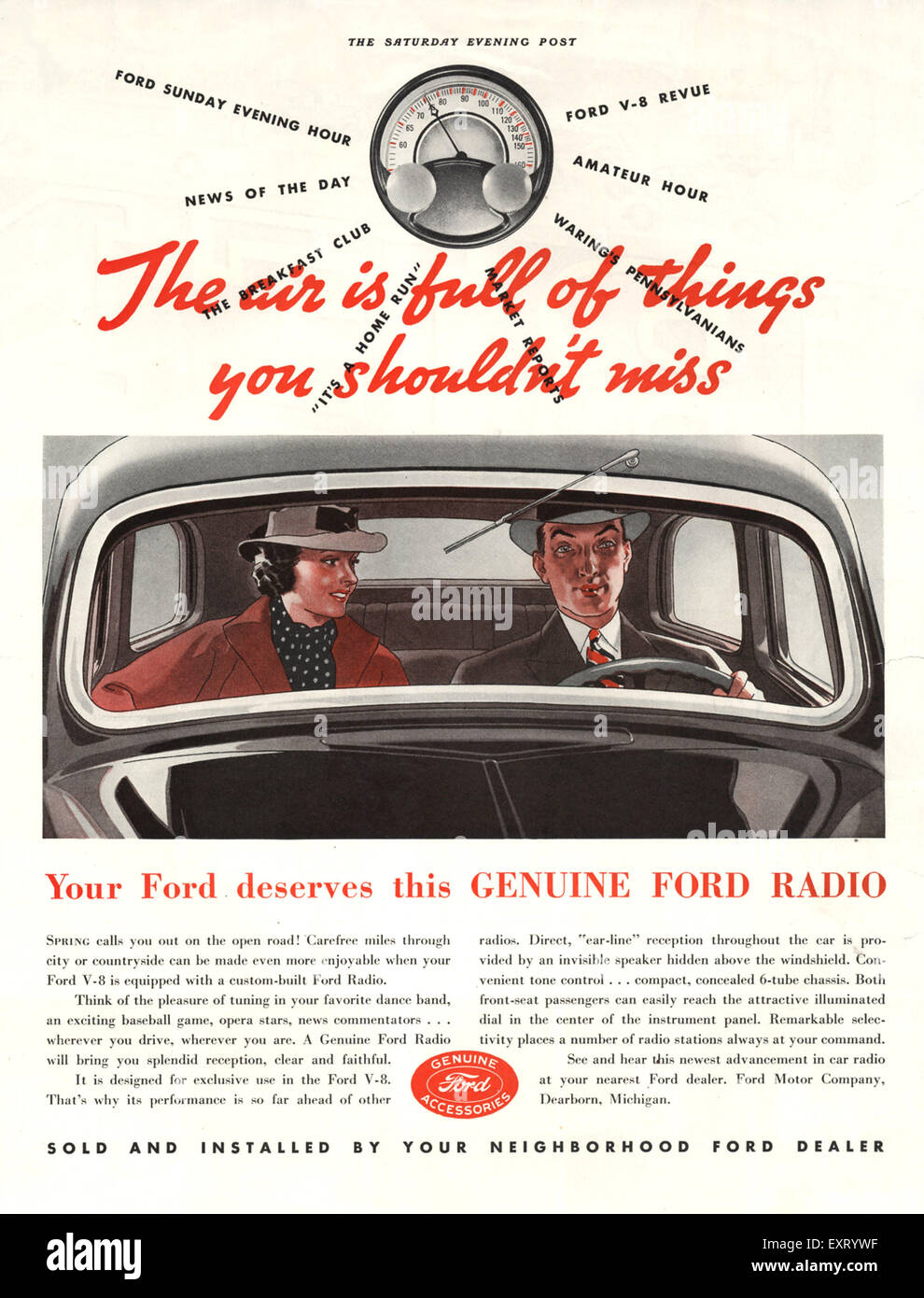 1940s USA Ford Magazine Advert Stock Photo - Alamy