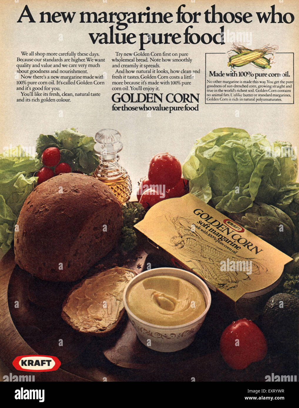 1970s UK Golden Corn Magazine Advert Stock Photo - Alamy