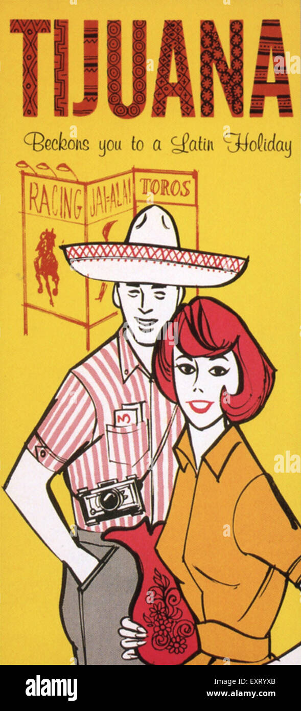 1950s USA Tijuana Magazine Advert Stock Photo - Alamy