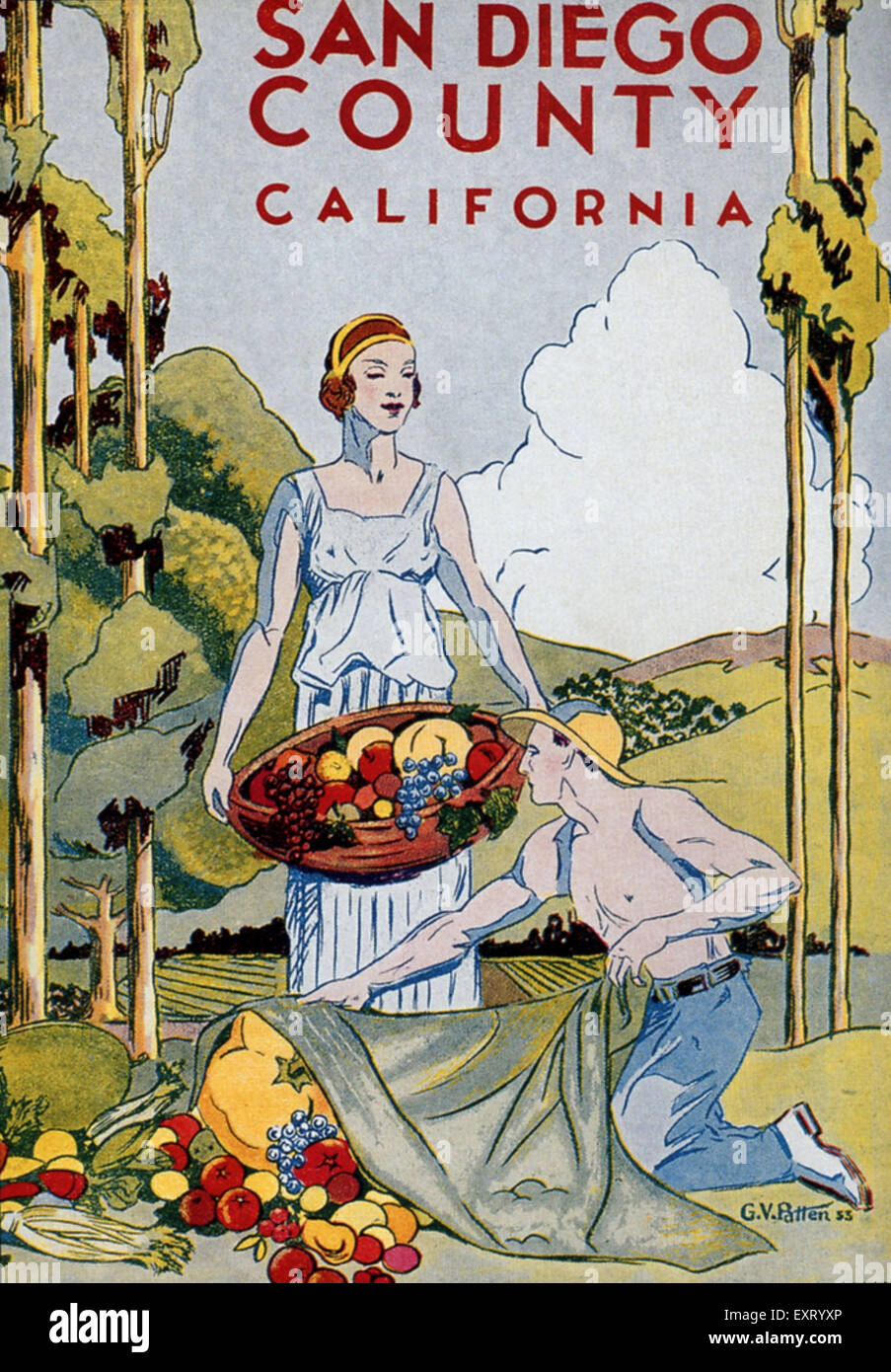 1950s USA San Diego County Postcard Stock Photo - Alamy