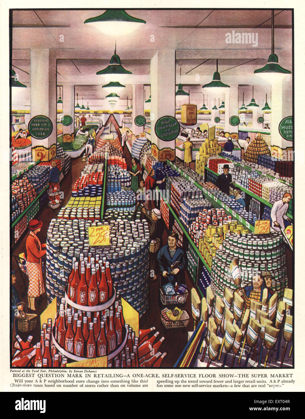 Supermarket 1950s hi-res stock photography and images - Alamy