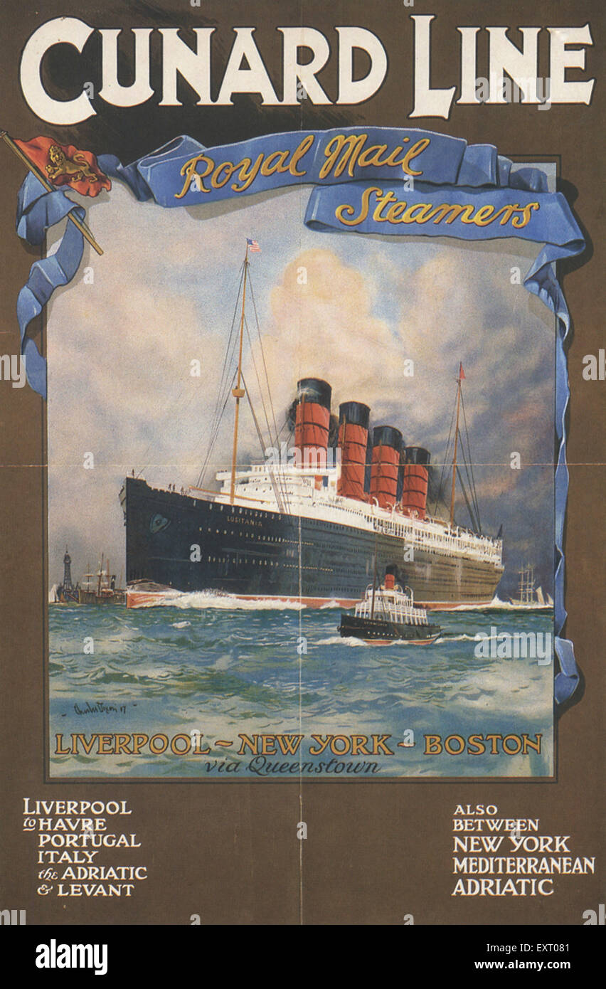 Cunard poster hi-res stock photography and images - Alamy