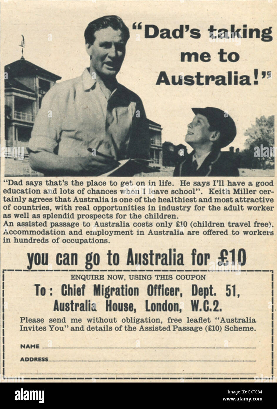 1940s UK Australia Magazine Advert Stock Photo - Alamy