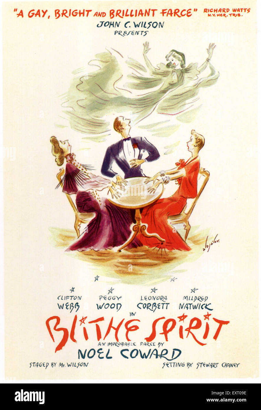 1940s USA Blithe Spirit Poster Stock Photo - Alamy