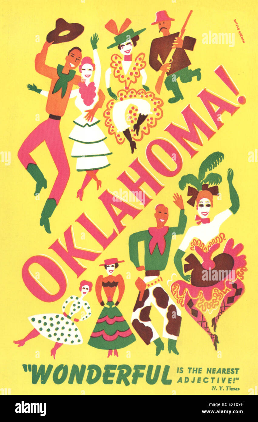1940s USA Oklahoma Poster Stock Photo - Alamy