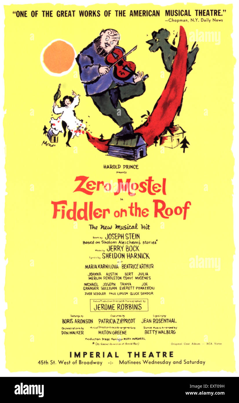 Fiddler on the roof 1964 broadway hi-res stock photography and images ... Fiddler on the roof 1964 broadway hi-res stock photography and images ...