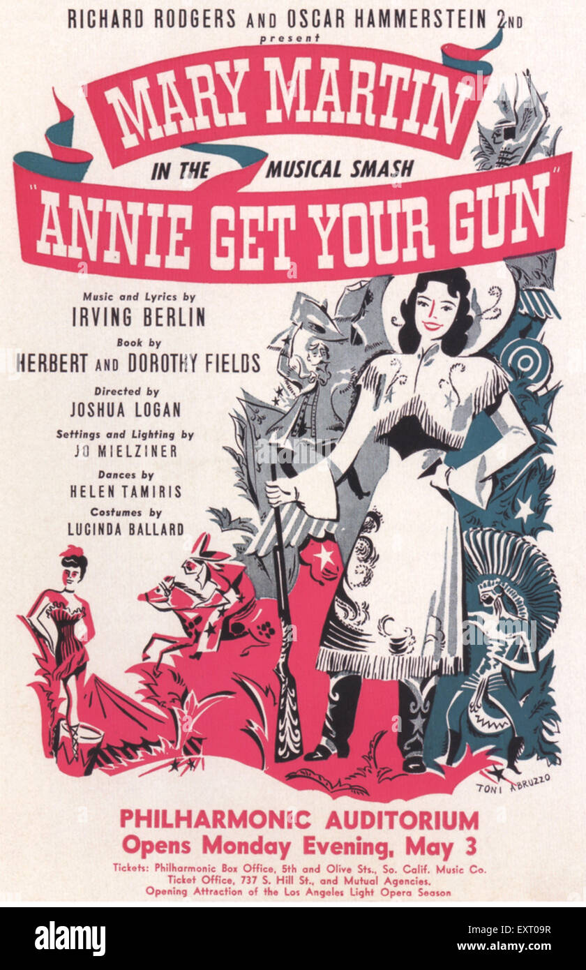 1940s USA Annie Get Your Gun Poster Stock Photo - Alamy