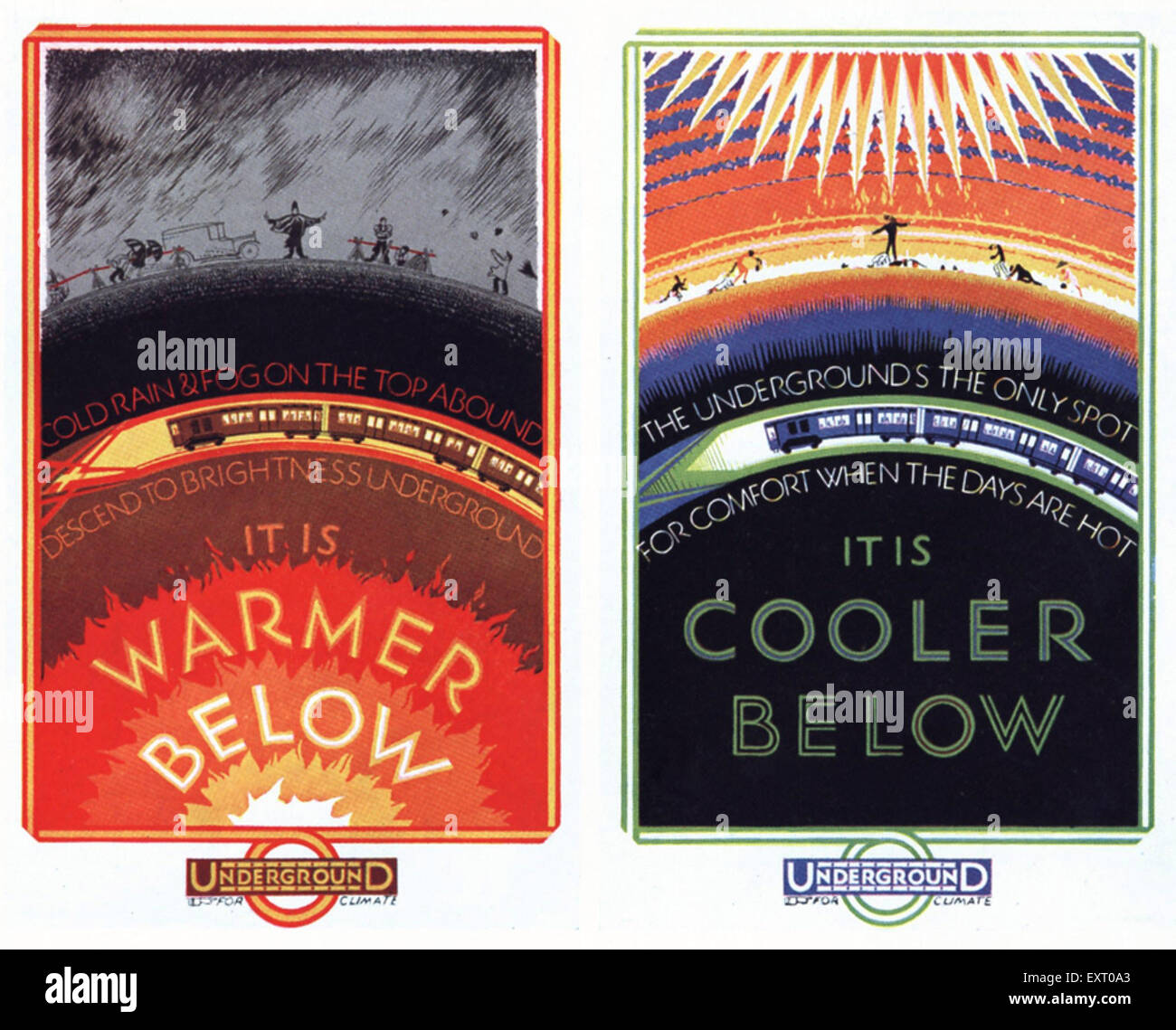 1920s UK Heat and Aircon in Tube Postcard Stock Photo - Alamy