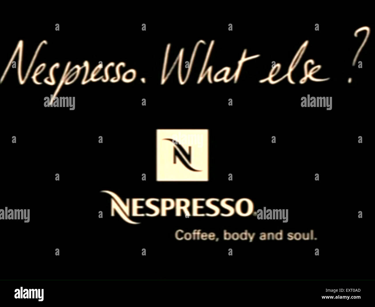 2000s UK Nespresso TV Advert (Grab Stock Photo - Alamy