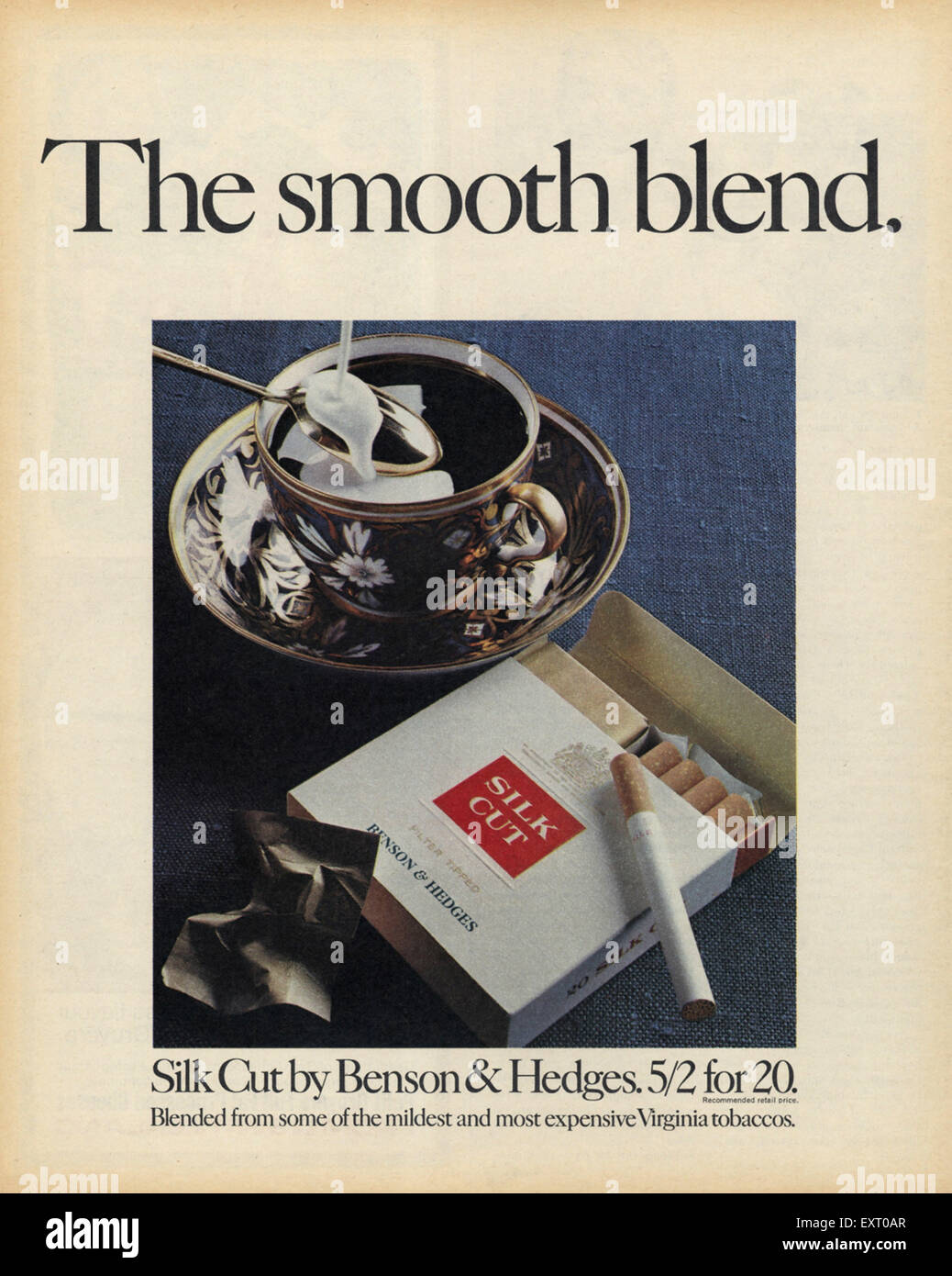 1960s UK Silk Cut Magazine Advert Stock Photo - Alamy