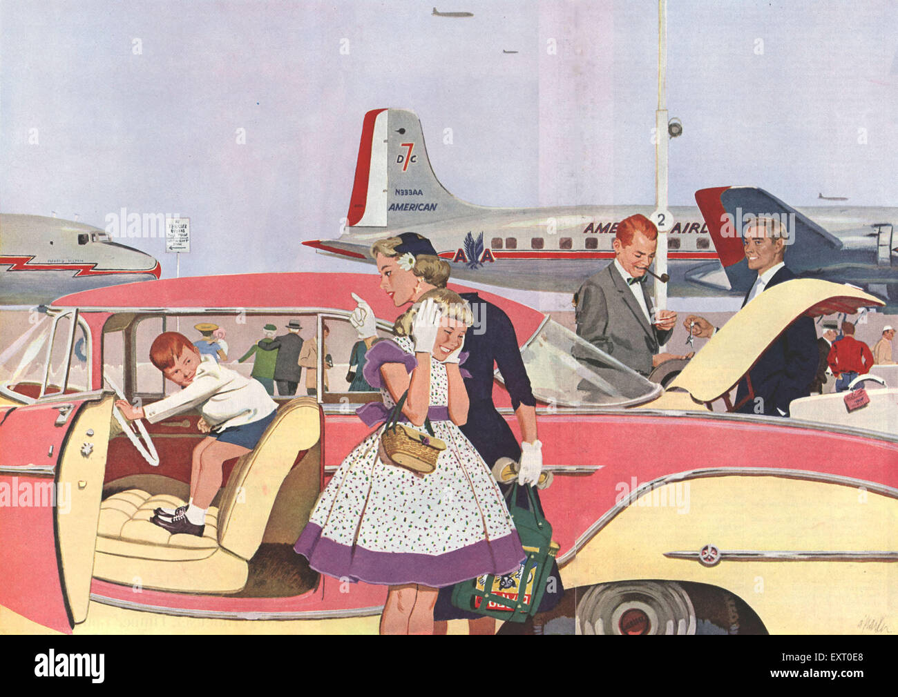 1950s USA Airlines Magazine Advert (detail Stock Photo - Alamy