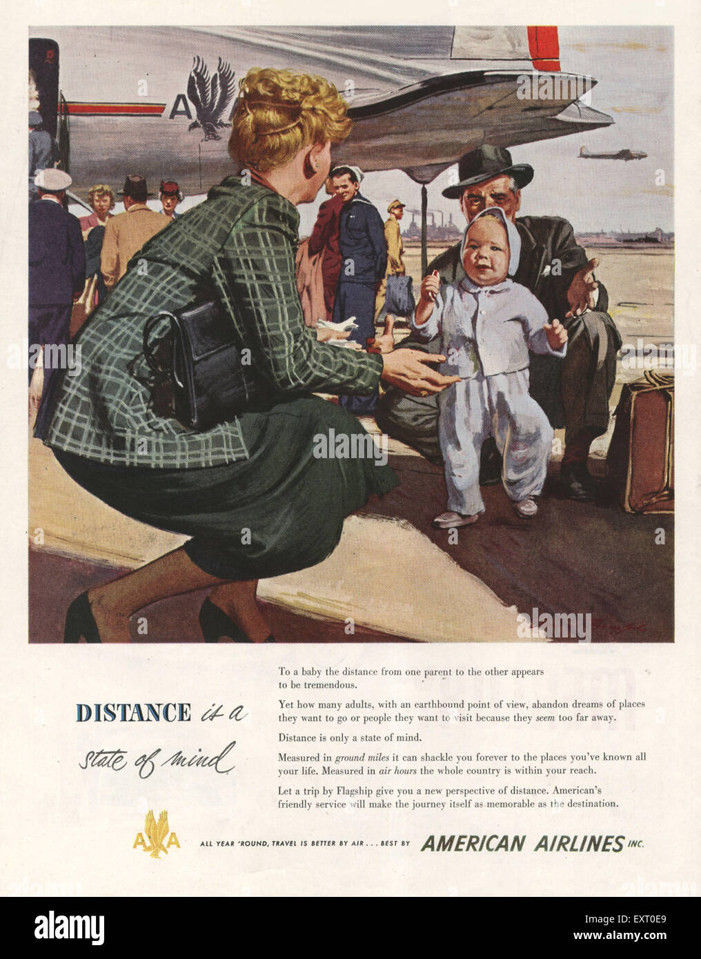 1940s USA Airlines Magazine Advert Stock Photo - Alamy