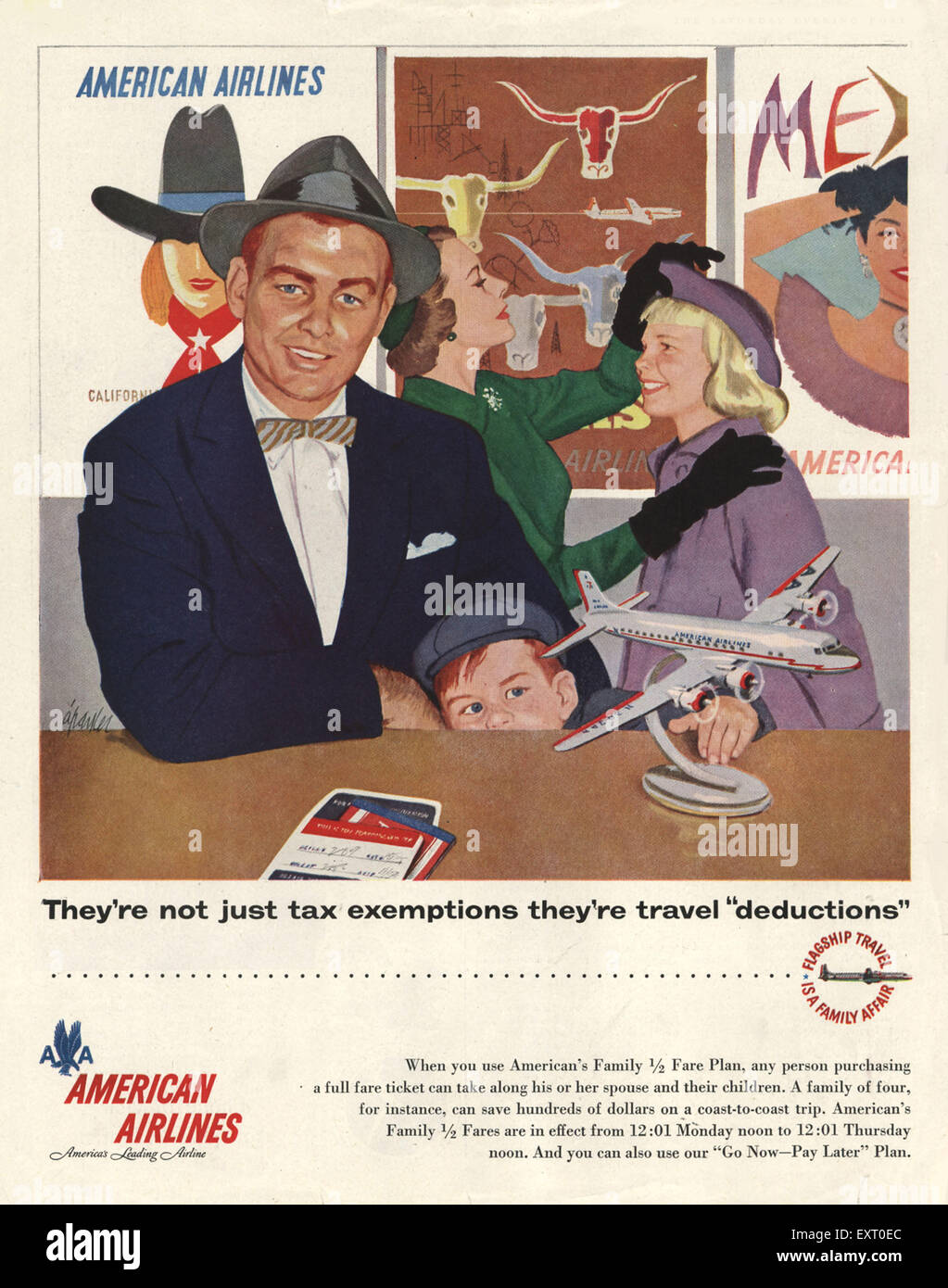 1950s usa american airlines magazine hi-res stock photography and ...