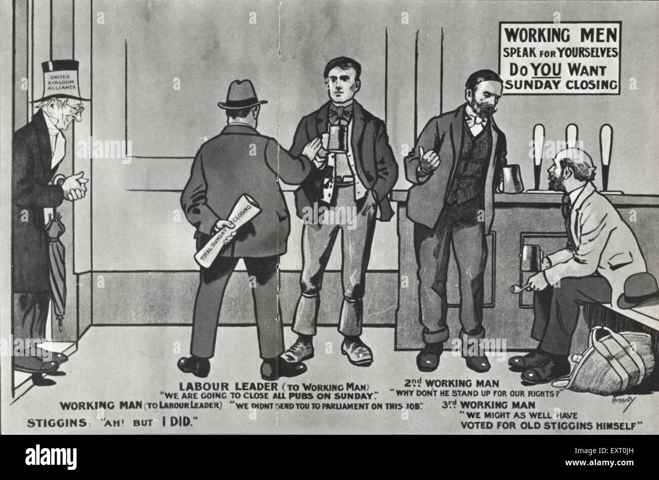 1920s UK Sunday Closing Comic/ Cartoon Plate Stock Photo - Alamy