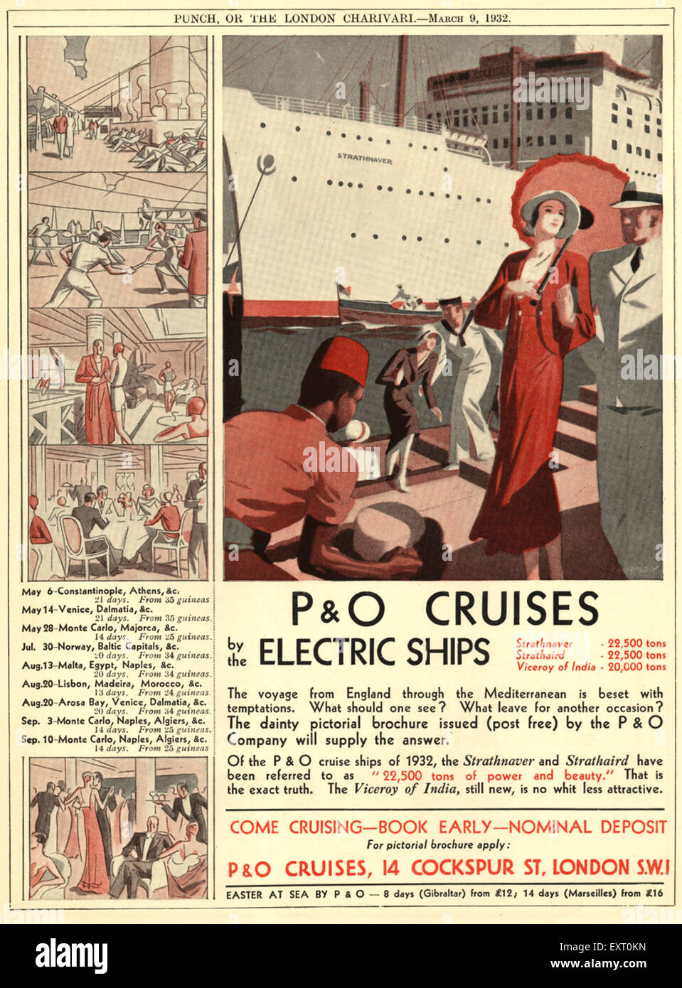 1930s UK P and & O PandO Magazine Advert Stock Photo - Alamy