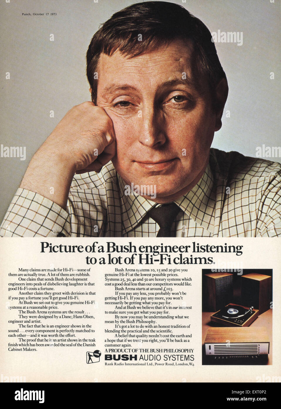 1970s UK Bush Magazine Advert Stock Photo - Alamy