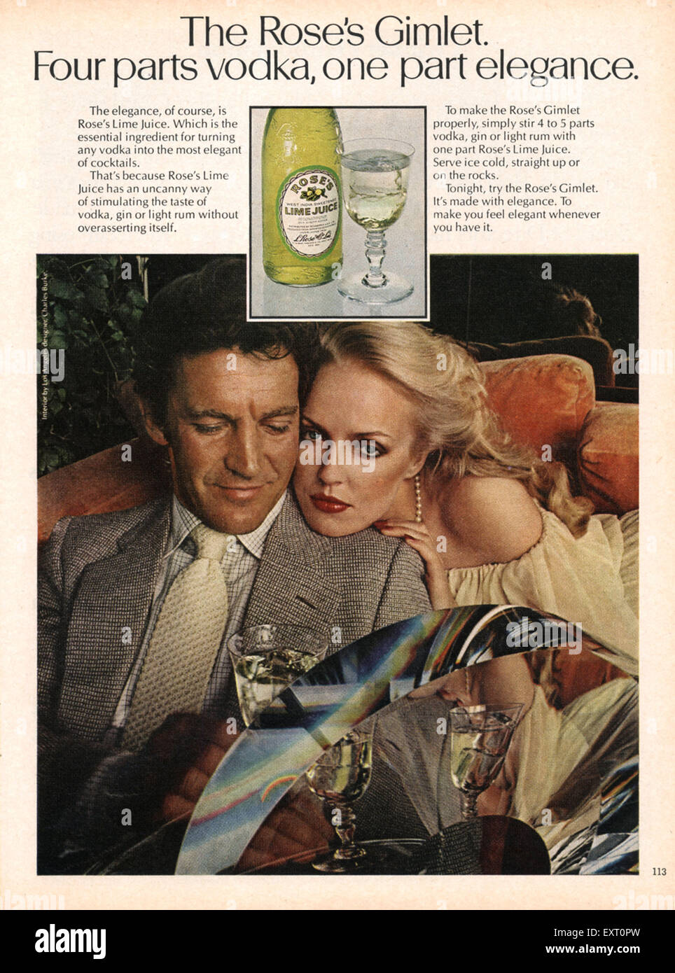 1970s USA Rose's Magazine Advert Stock Photo - Alamy