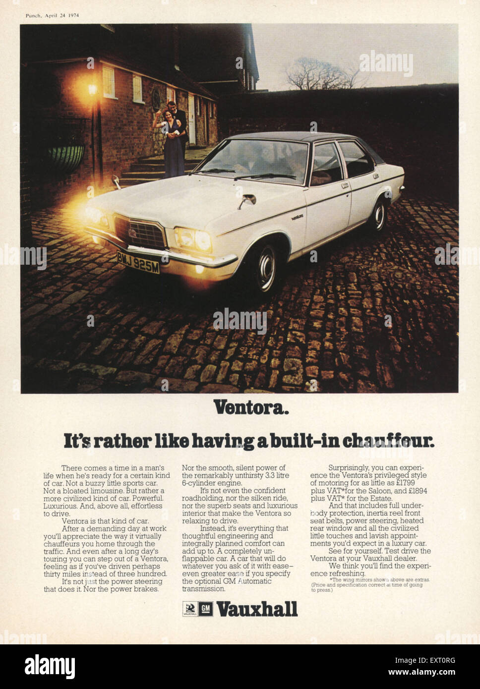 1970s UK Vauxhall Ventora Magazine Advert Stock Photo - Alamy
