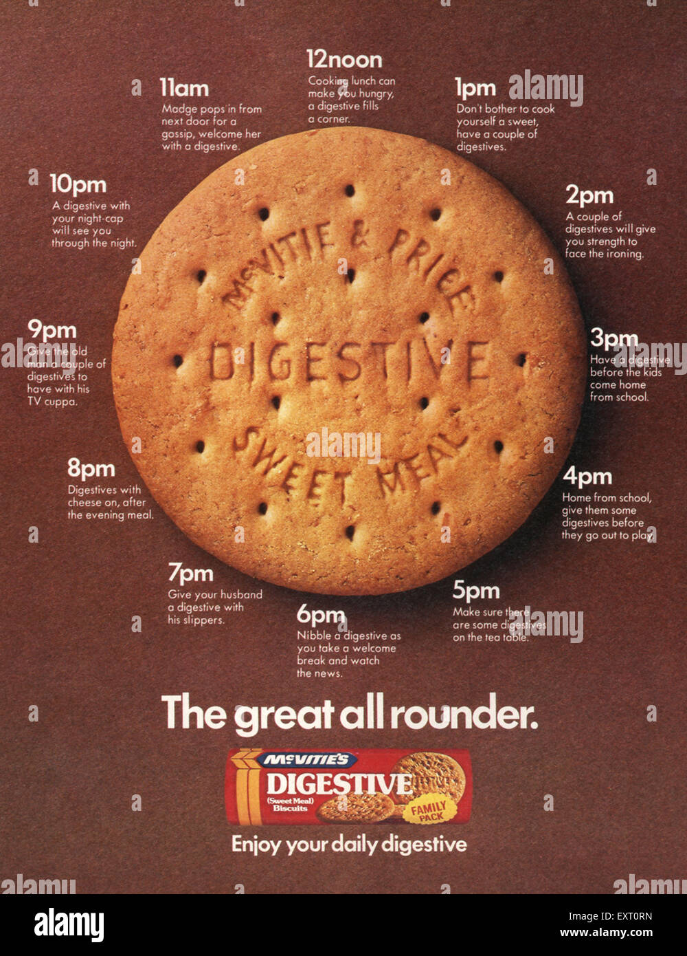 1970s UK McVitie's Digestives Magazine Advert Stock Photo - Alamy