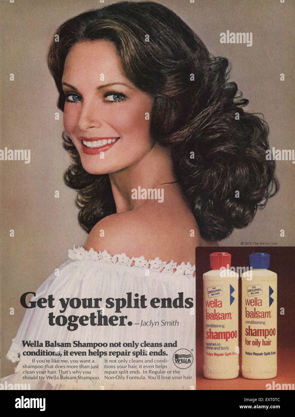 1970s USA Wella Balsams Magazine Advert Stock Photo - Alamy