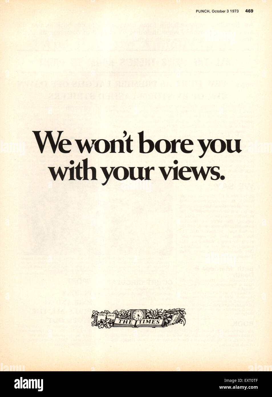 1970s UK The Times Magazine Advert Stock Photo - Alamy