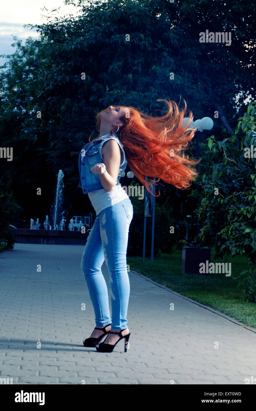 Girl shaking her head hi-res stock photography and images - Alamy