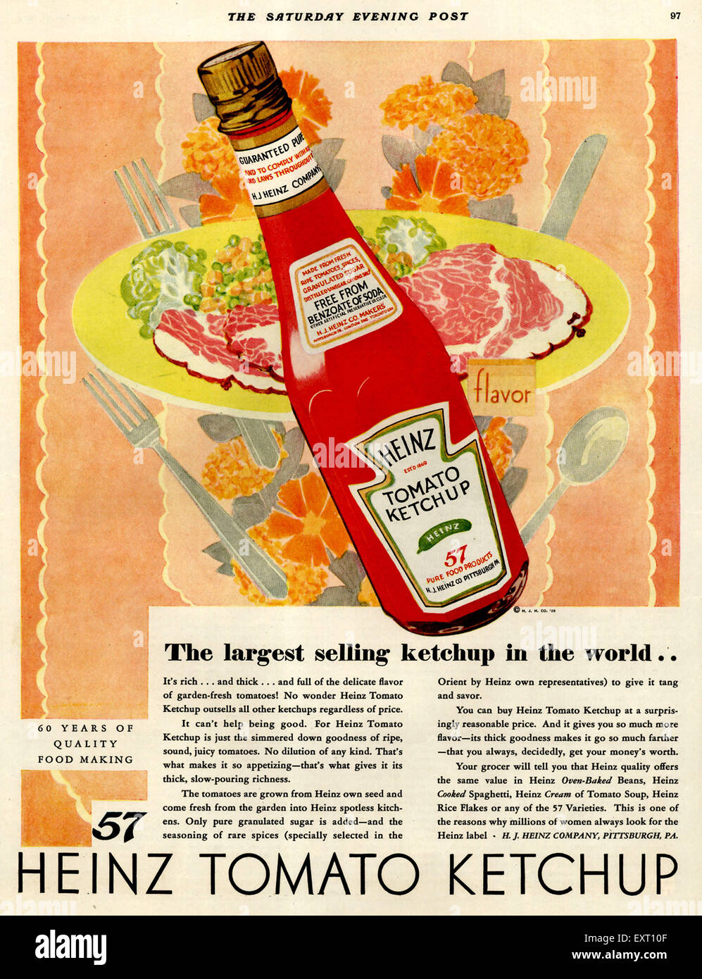 1920s USA Heinz Magazine Advert Stock Photo - Alamy