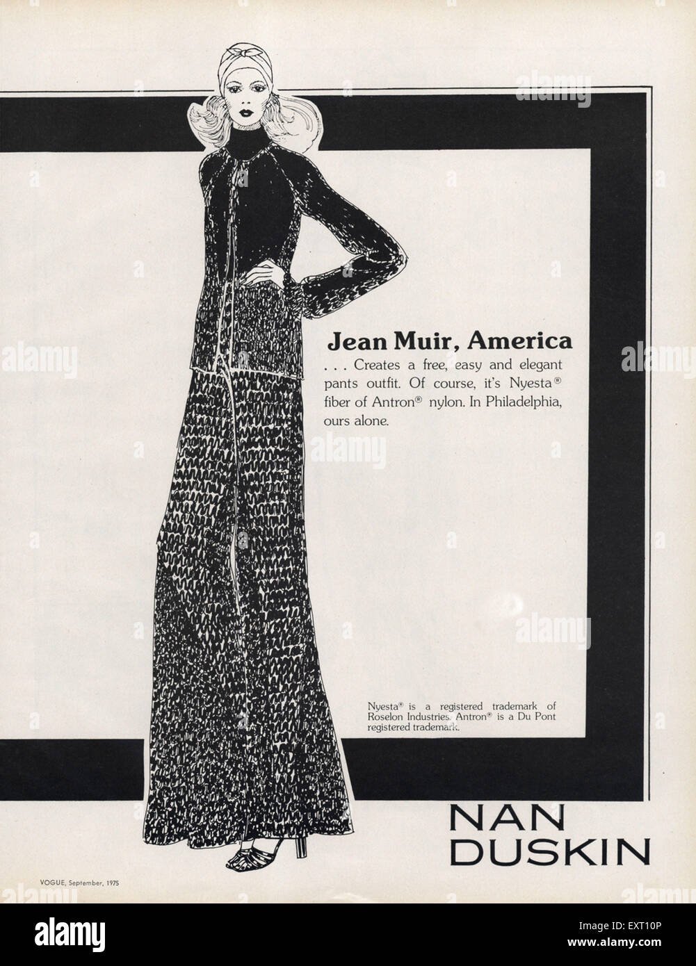 1970s USA Nan Duskin Magazine Advert Stock Photo - Alamy