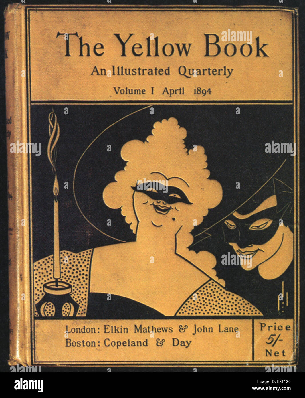 1890s UK The Yellow Book Book Cover Stock Photo - Alamy
