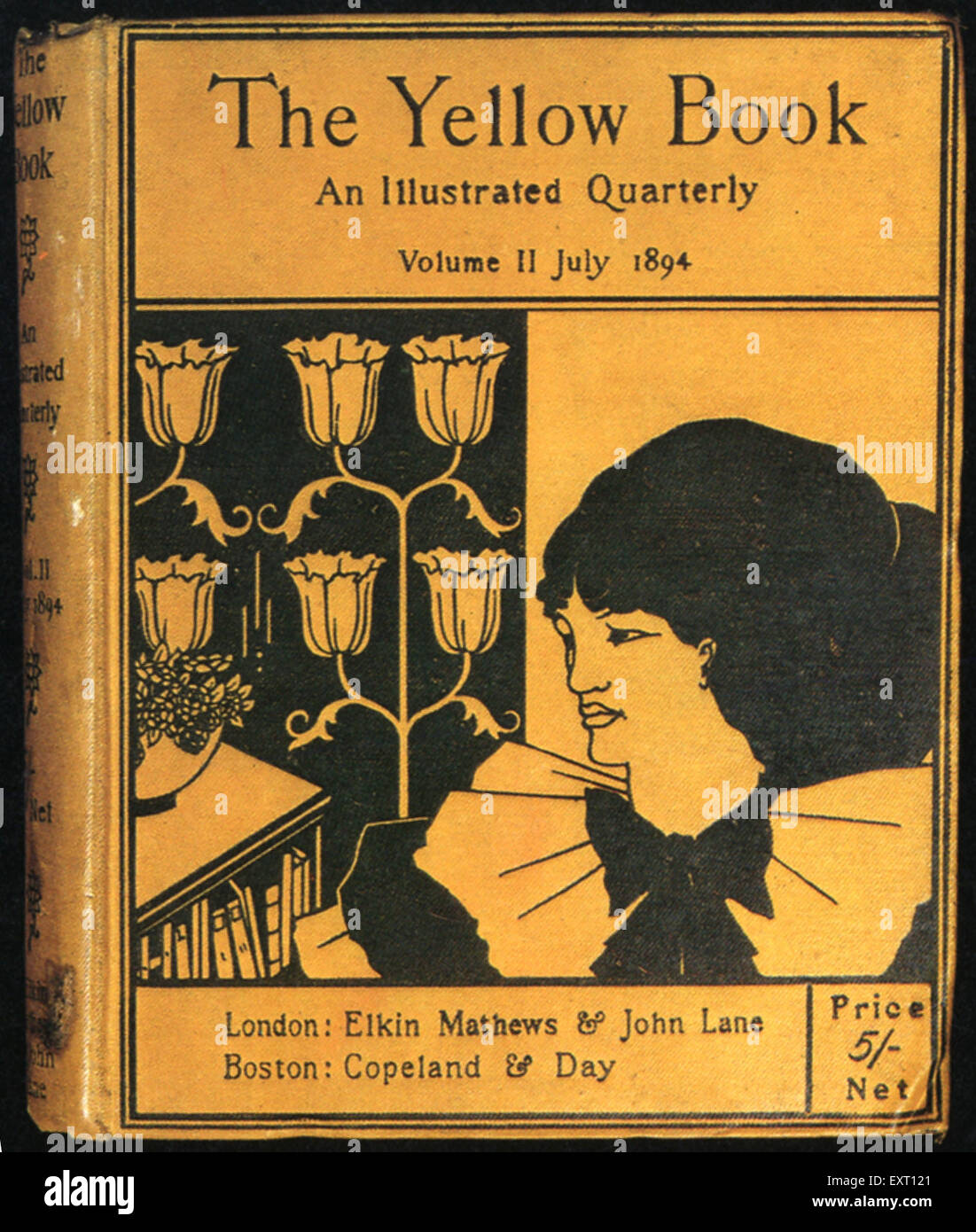 1890s UK The Yellow Book Book Cover Stock Photo - Alamy