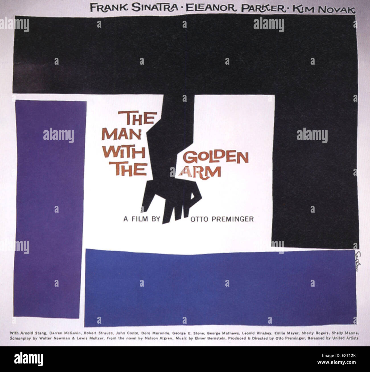 1950s USA The Man With The Golden Arm Film Poster Stock Photo - Alamy