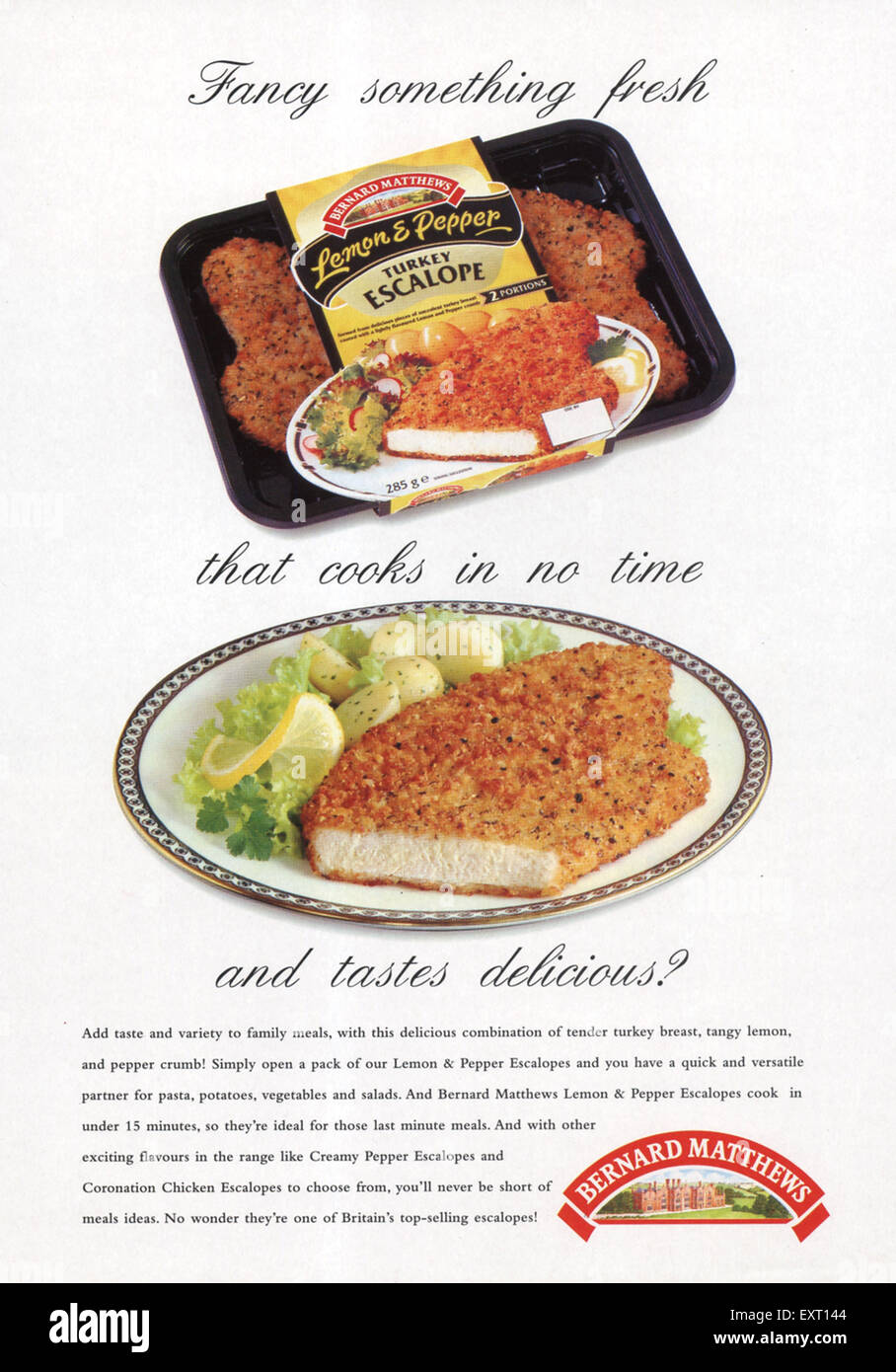 2000s UK Bernard Matthews Magazine Advert Stock Photo - Alamy