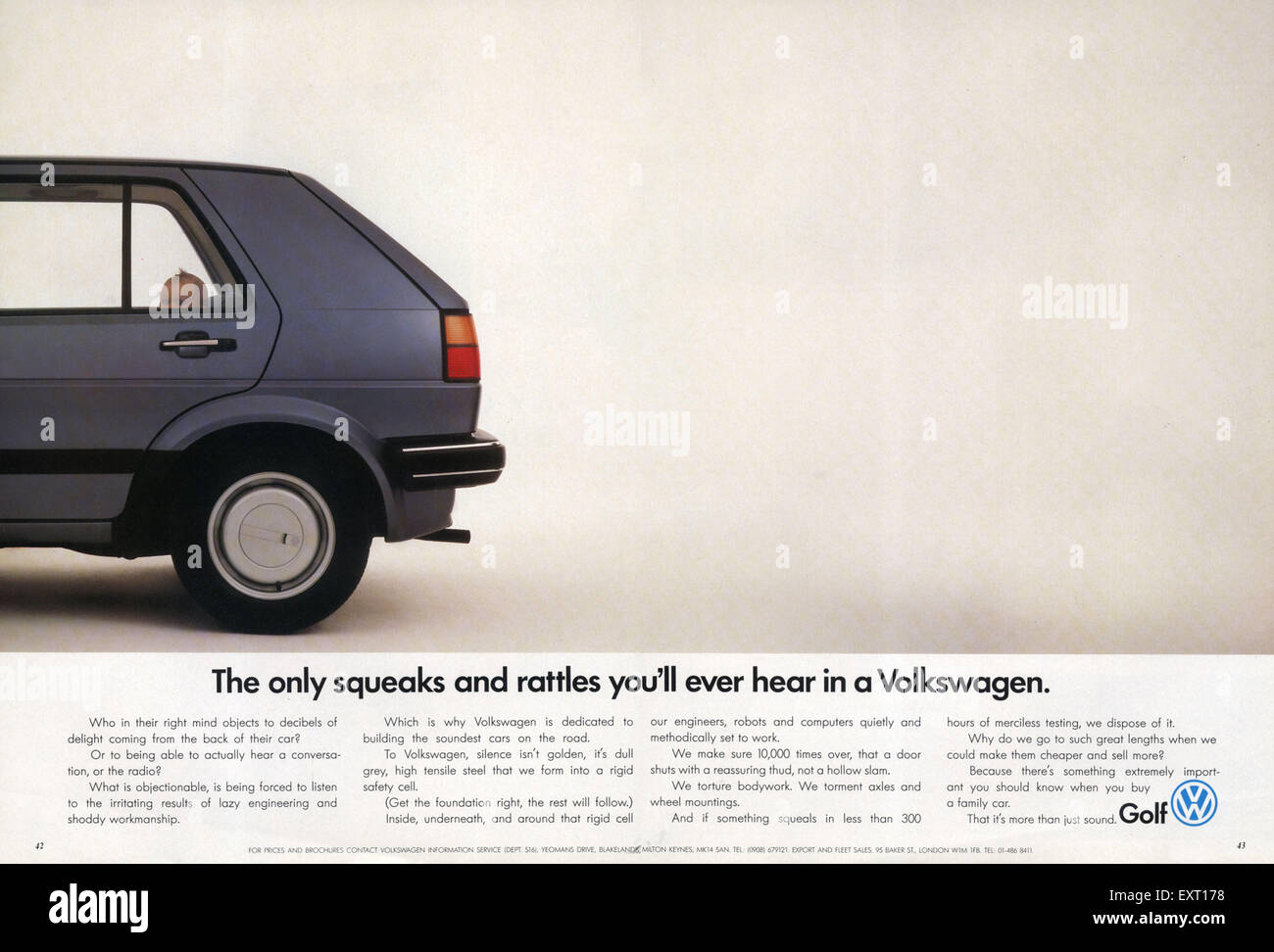 1980s UK VW Volkswagen Magazine Advert Stock Photo - Alamy